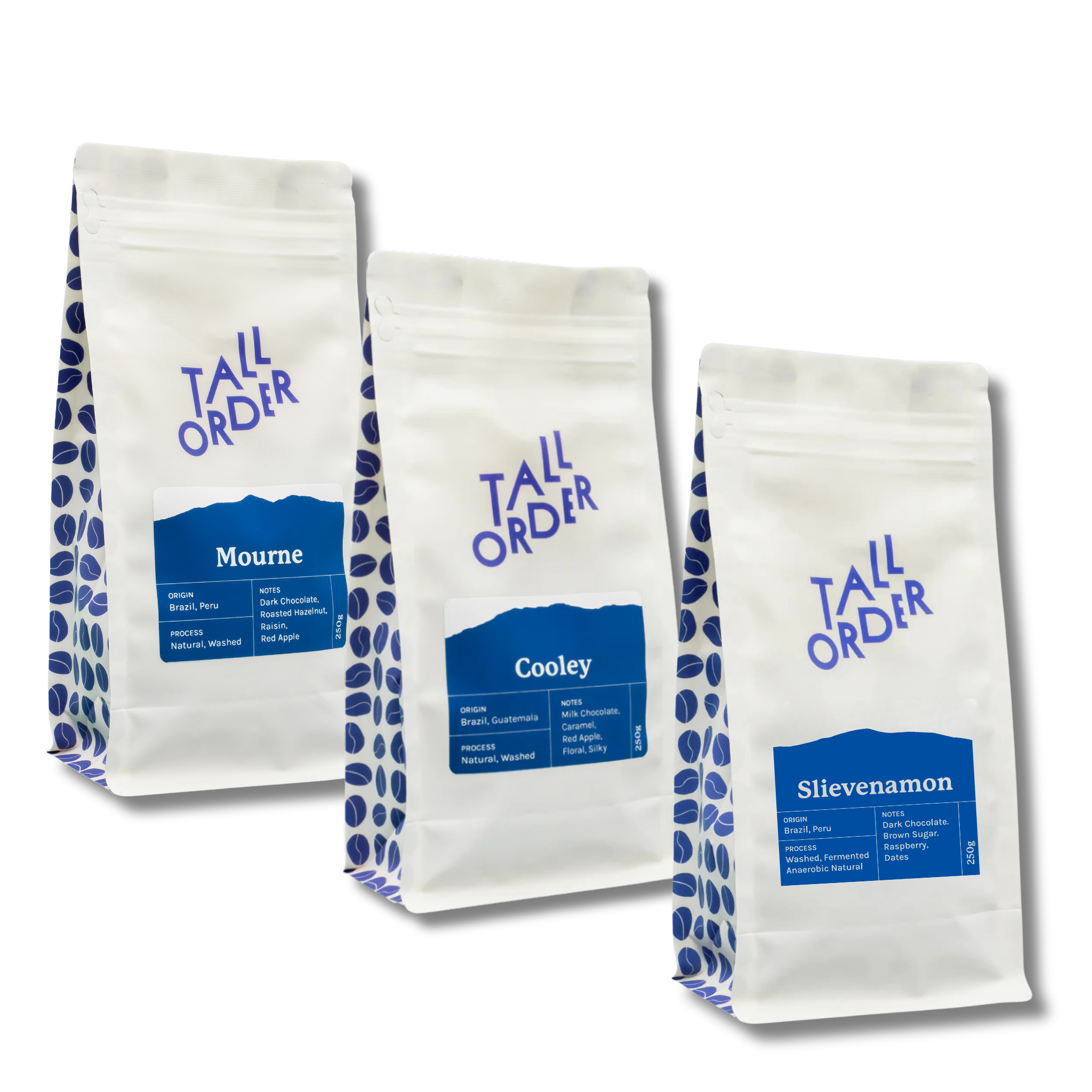 Tall Order Mixed Ground Trio (3 x 250g) – Food Solutions Limited